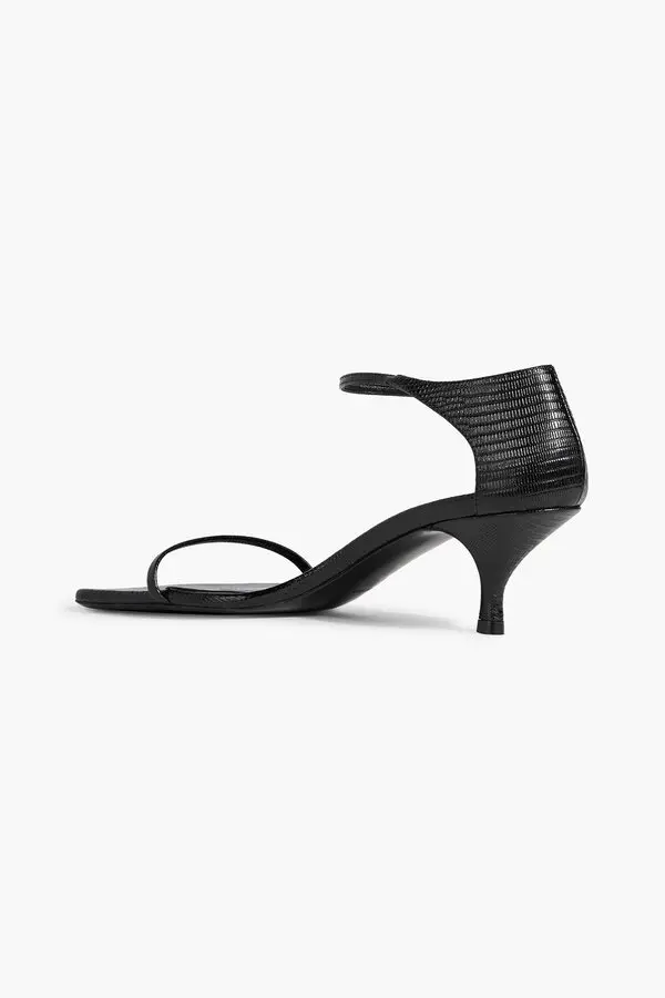 TOTEME Strappy Lizard-effect Leather Sandals