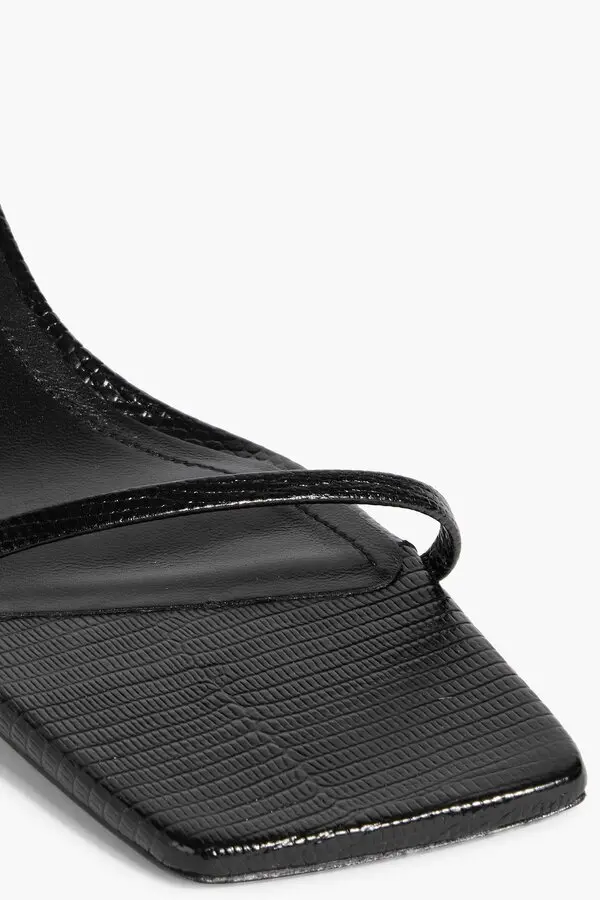 TOTEME Strappy Lizard-effect Leather Sandals