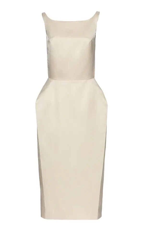 Magda Butrym Linen-blend Midi Dress