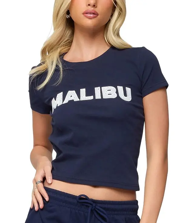 EDIKTED Pacific Coast T-shirt - Navy