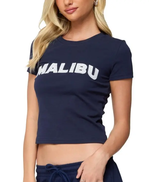 EDIKTED Pacific Coast T-shirt - Navy