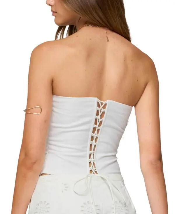 EDIKTED Hadar Linen Look Corset