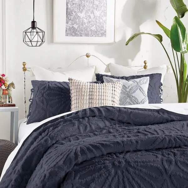 PERI HOME Chenille Medallion Comforter Set, Twin - Indigo