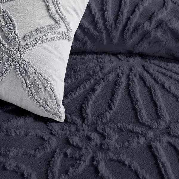 PERI HOME Chenille Medallion Comforter Set, Twin - Indigo