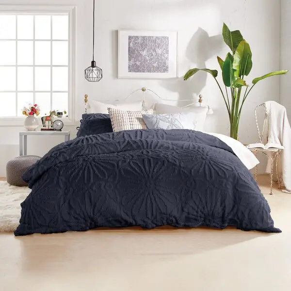 PERI HOME Chenille Medallion Comforter Set, Twin - Indigo