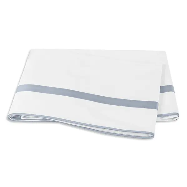 MATOUK Louise Flat Sheet, Full/queen - Hazy Blue