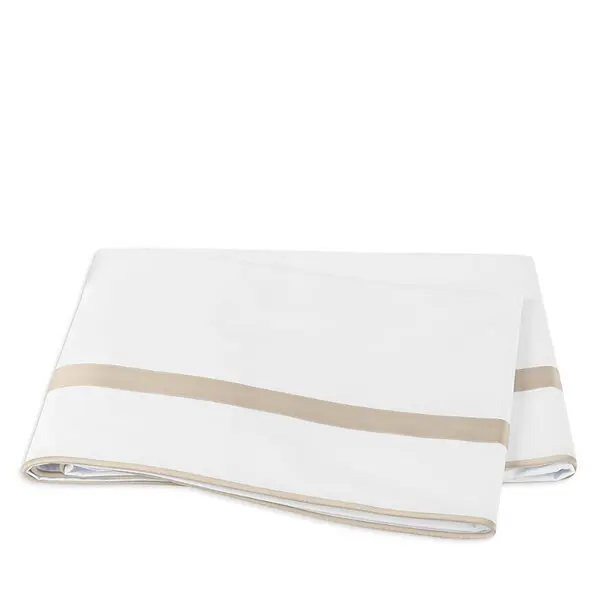 MATOUK Louise Flat Sheet, Full/queen - Khaki
