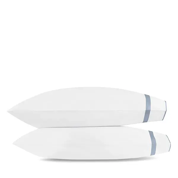 MATOUK Louise King Pillowcase, Pair - Hazy Blue