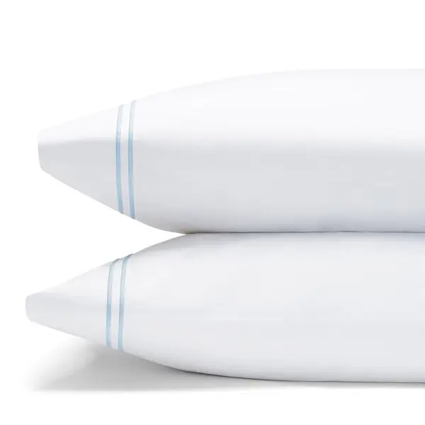 SFERRA Grande Hotel King Pillowcase, Pair - White/blue