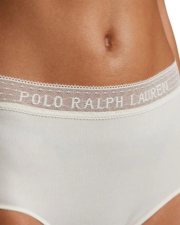 Polo Ralph Lauren Logo Boyshort - Egret