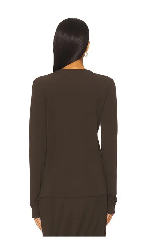 EAVES Lian Reversible Top - Brown
