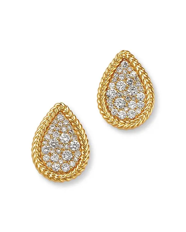 Bloomingdale'S Diamond Pear Stud Earrings - Gold