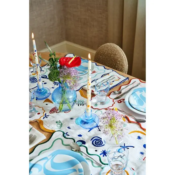 MISETTE Celestial Linen Embroidered Runner