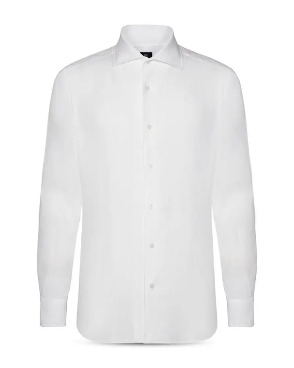 Boggi Milano Button Down Linen Shirt - White