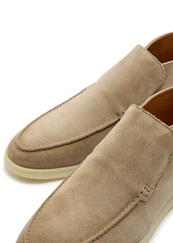 AURELIEN City Suede Loafers - Light Grey