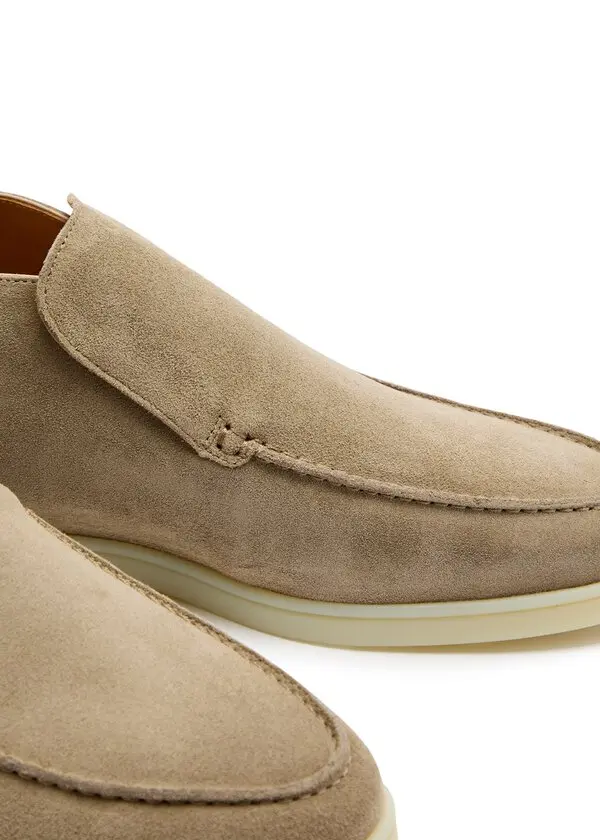 AURELIEN City Suede Loafers - Light Grey