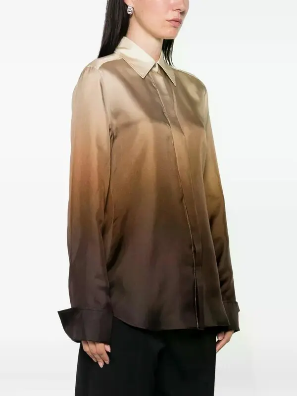 Sportmax Ombré-effect Silk Shirt