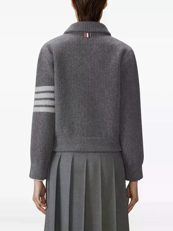 Thom Browne 4-bar Shawl-collar Bomber Jacket