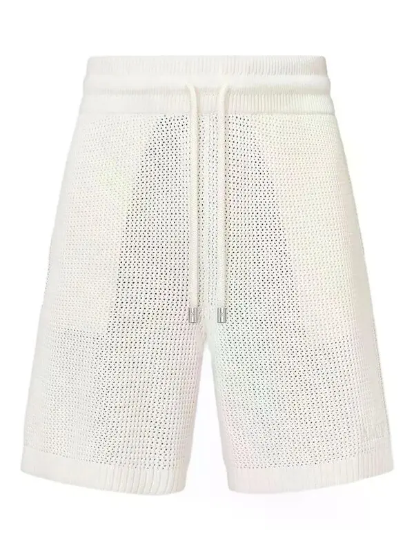 Amiri Crochet Knit Shorts With Drawstring