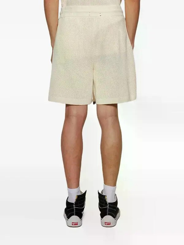 Amiri Crochet Knit Shorts With Drawstring
