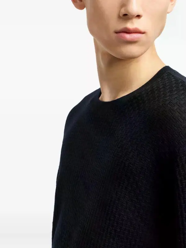 Emporio Armani Waffle-knit Sweater