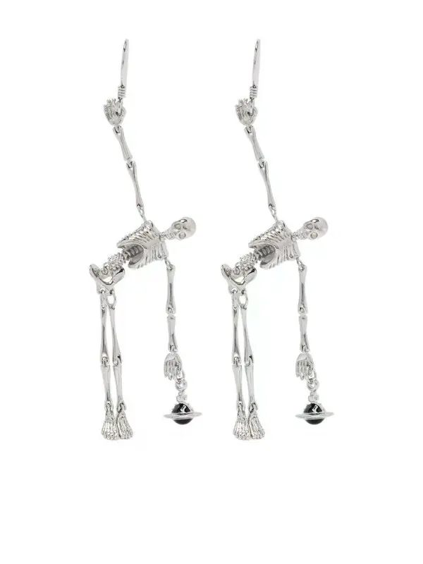 VIVIENNE WESTWOOD Skeleton Pendant Earrings - Silver