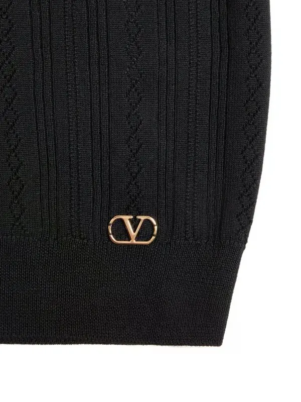 Valentino Garavani V-logo Cable-knit Jumper