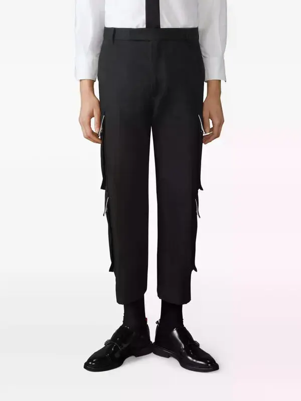 Thom Browne Cargo Zip-detail Straight-leg Trousers