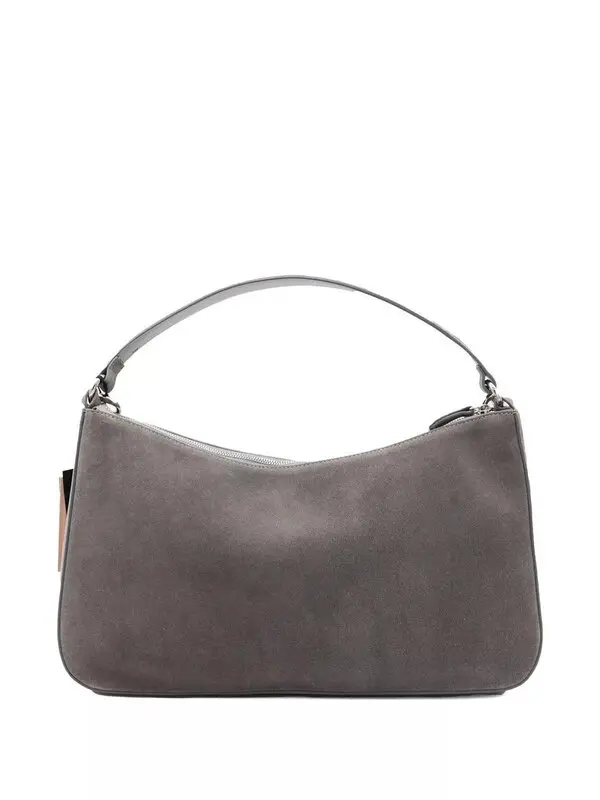 TWINSET Liliane Chain-embellished Suede Shoulder Bag - Grey