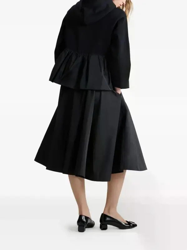 PATOU Asymmetric Faille Shorts