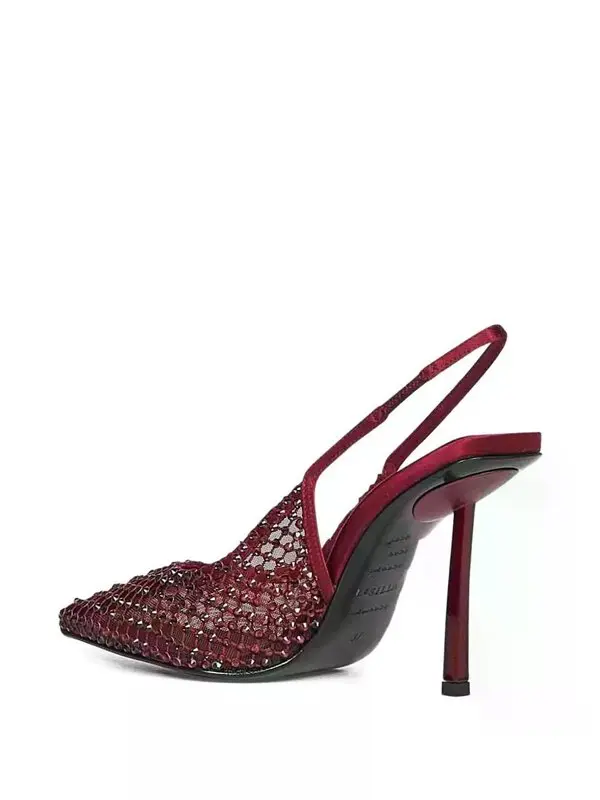 LE SILLA 100mm Gilda Crystal-embellished Slingback Pumps
