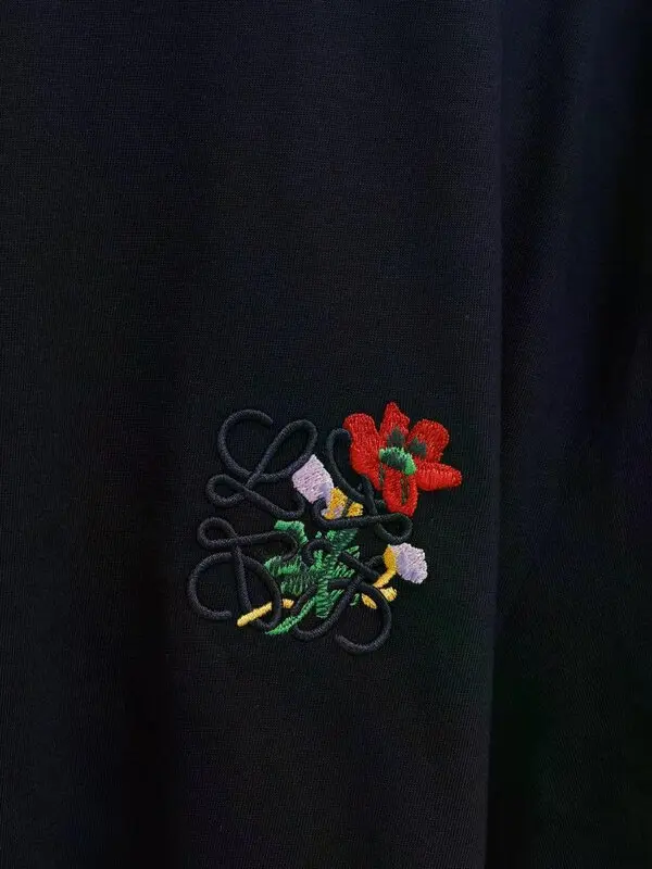 Loewe Floral-embroidered T-shirt