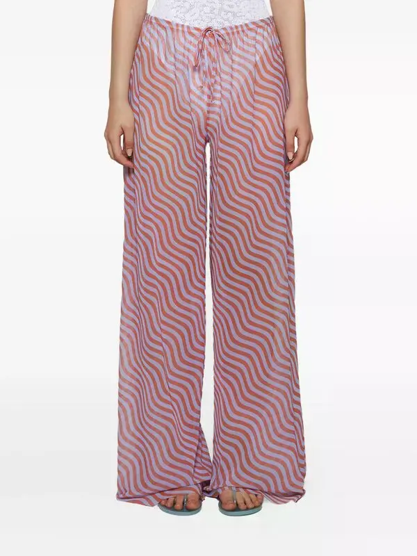 Bond Eye Riley Wave-print Drawstring Trousers
