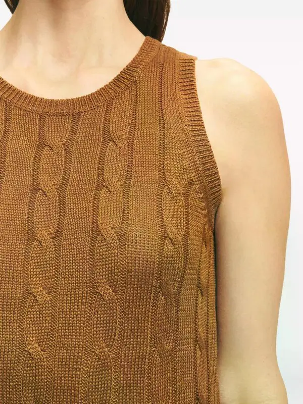 Brooks Brothers Cable-knit Sleeveless Top