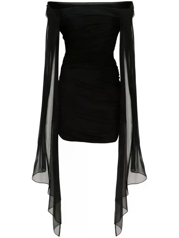 Givenchy Off-shoulder Draped Mini Dress