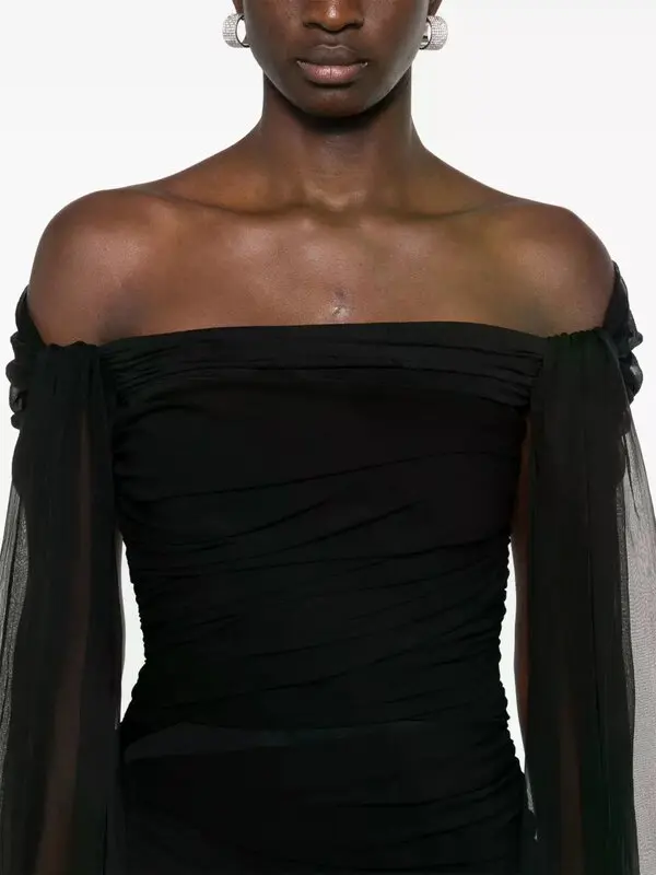 Givenchy Off-shoulder Draped Mini Dress