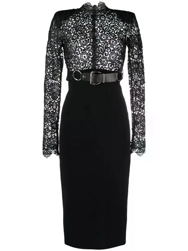 Roberto Cavalli Lace-panel Dress