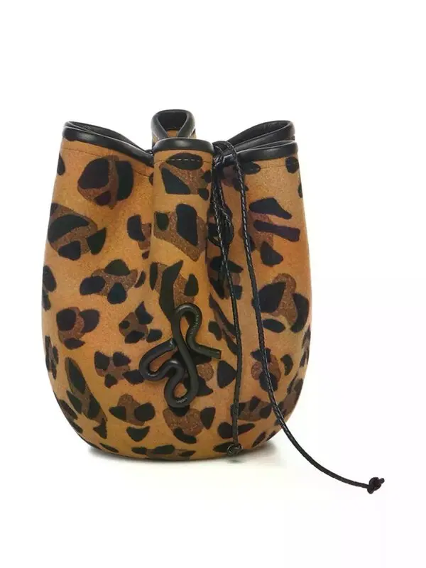 Ruslan Baginskiy Leopard-print Drawstring Bucket Hat