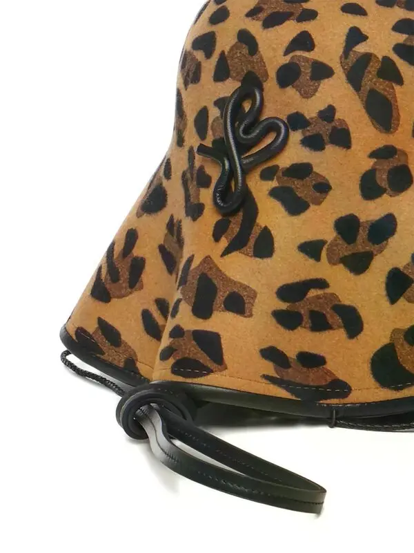 Ruslan Baginskiy Leopard-print Drawstring Bucket Hat