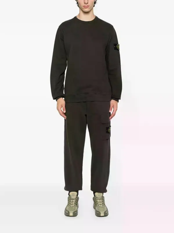 Stone Island Logo-patch Crew-neck Sweatshirt - Grey