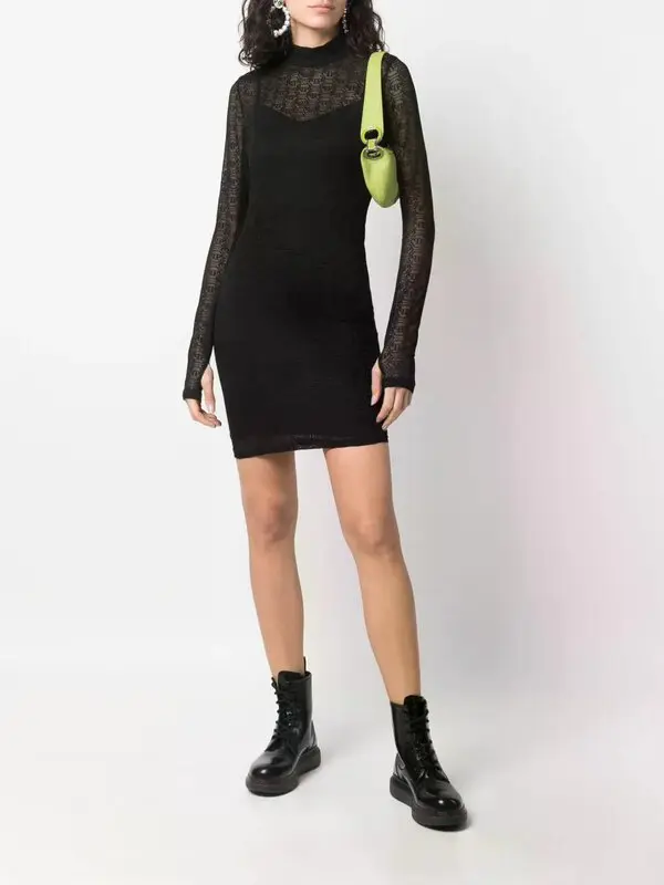 Philipp Plein Monogram Tulle Mini Dress