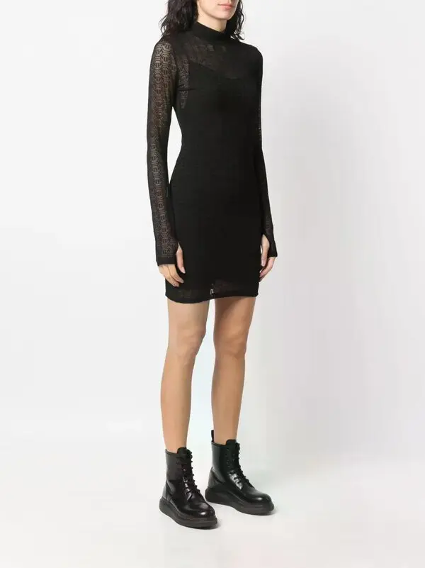 Philipp Plein Monogram Tulle Mini Dress