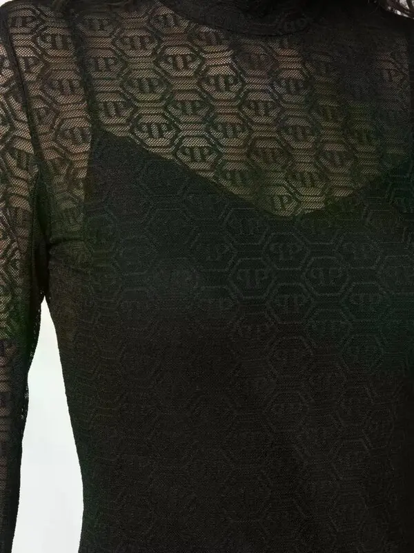 Philipp Plein Monogram Tulle Mini Dress
