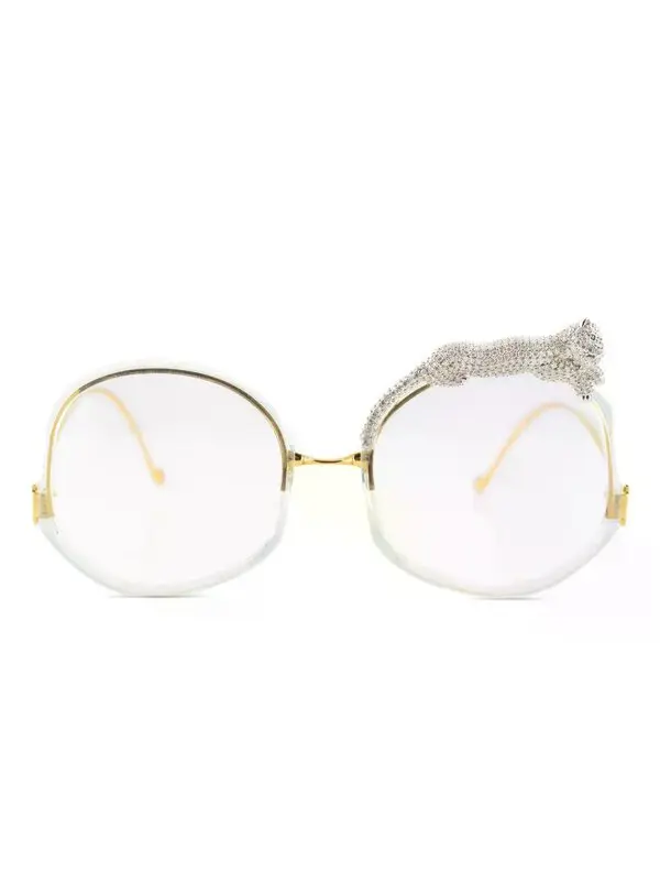Anna-Karin Karlsson Roseetlereve Diamond-cat Sunglasses - Gold
