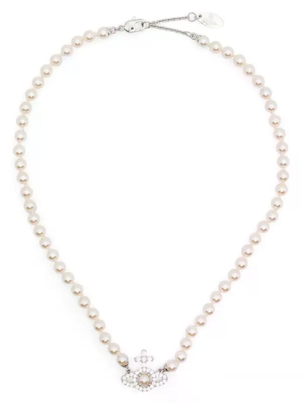 VIVIENNE WESTWOOD Olympia Pearl Necklace - Silver