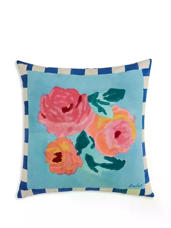 LISA CORTI Nizam Stripes Cushion - Blue