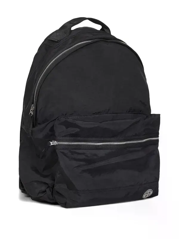 Stone Island Zip-fastening Nylon Backpack - Black