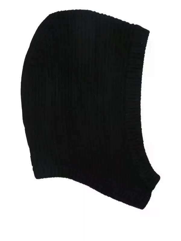 Rick Owens Ribbed Balaclava - Black