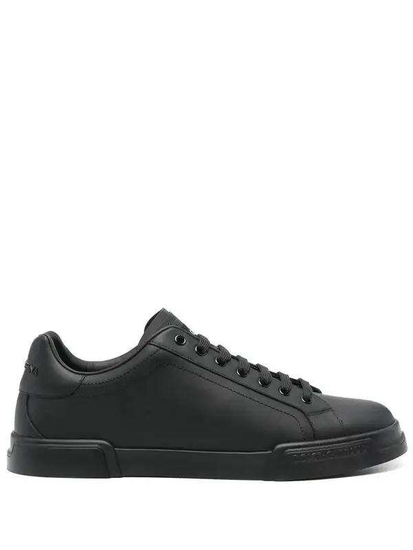 Dolce & Gabbana Leather Sneakers - Black