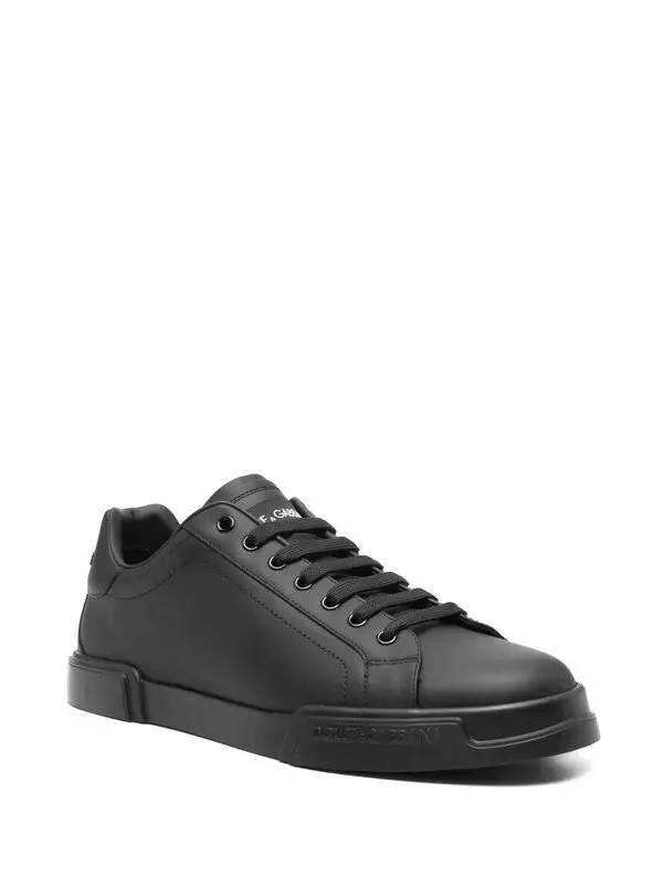 Dolce & Gabbana Leather Sneakers - Black